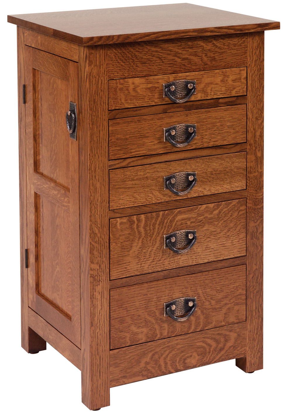 Amish Flush Mission Jewelry Armoire - Quarter Sawn White Oak Amish Flush Mission Jewelry Armoire - Quarter Sawn White Oak